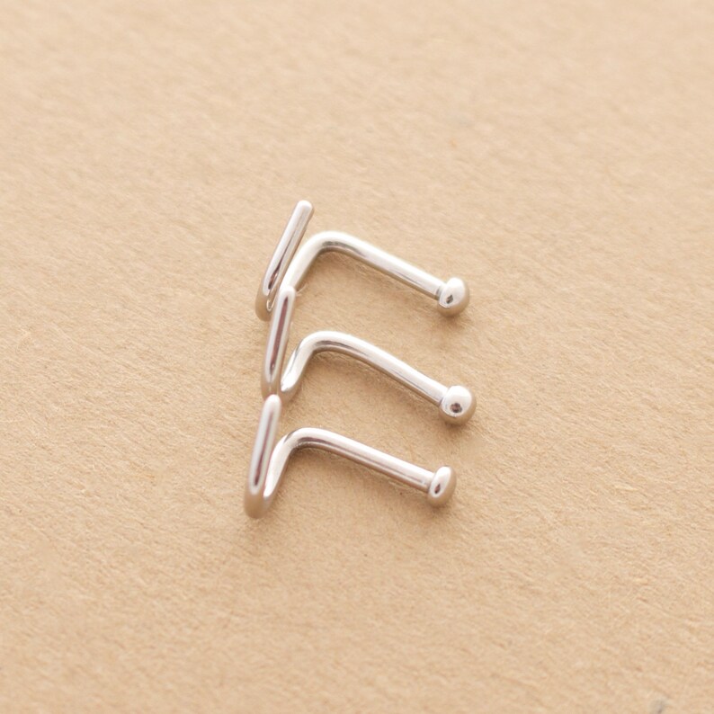 Nose Screw Ball Dome Flat Ball Style 20g 18g Nose | Etsy