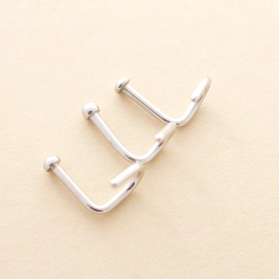 Nose Screw Ball Dome Flat Ball Style 20g 18g Nose | Etsy