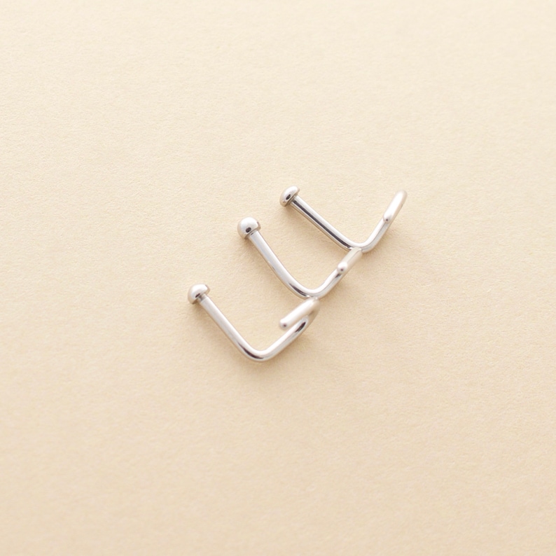 Nose Screw Ball Dome Flat Ball Style 20g 18g Nose | Etsy