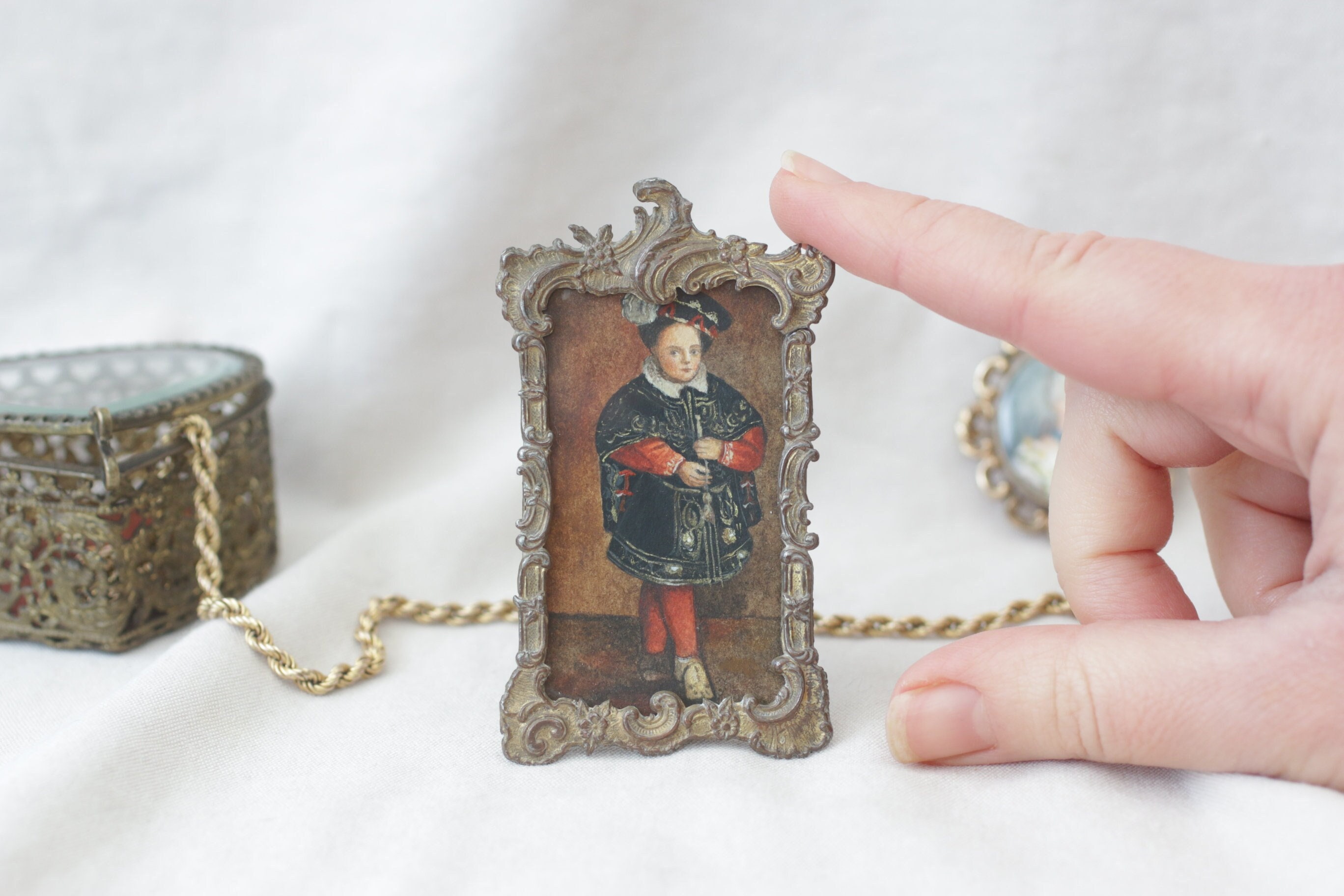Hand Painted Portrait of a Young Tudor Boy | Etsy