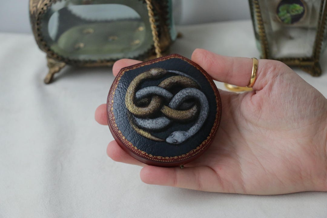 Antique Jewellery Box With Auryn Snakes Painting by Irene Owens - Etsy