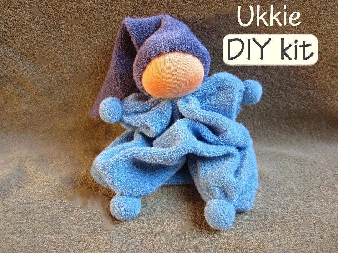 DIY Kit Waldorf Doll ukkie Blue. Kit With Material and Digital PDF ...