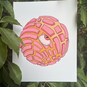 Concha Poster, Pan Dulce Print, Mexican Sweet Bread Art, Evil Eye, Dont ...