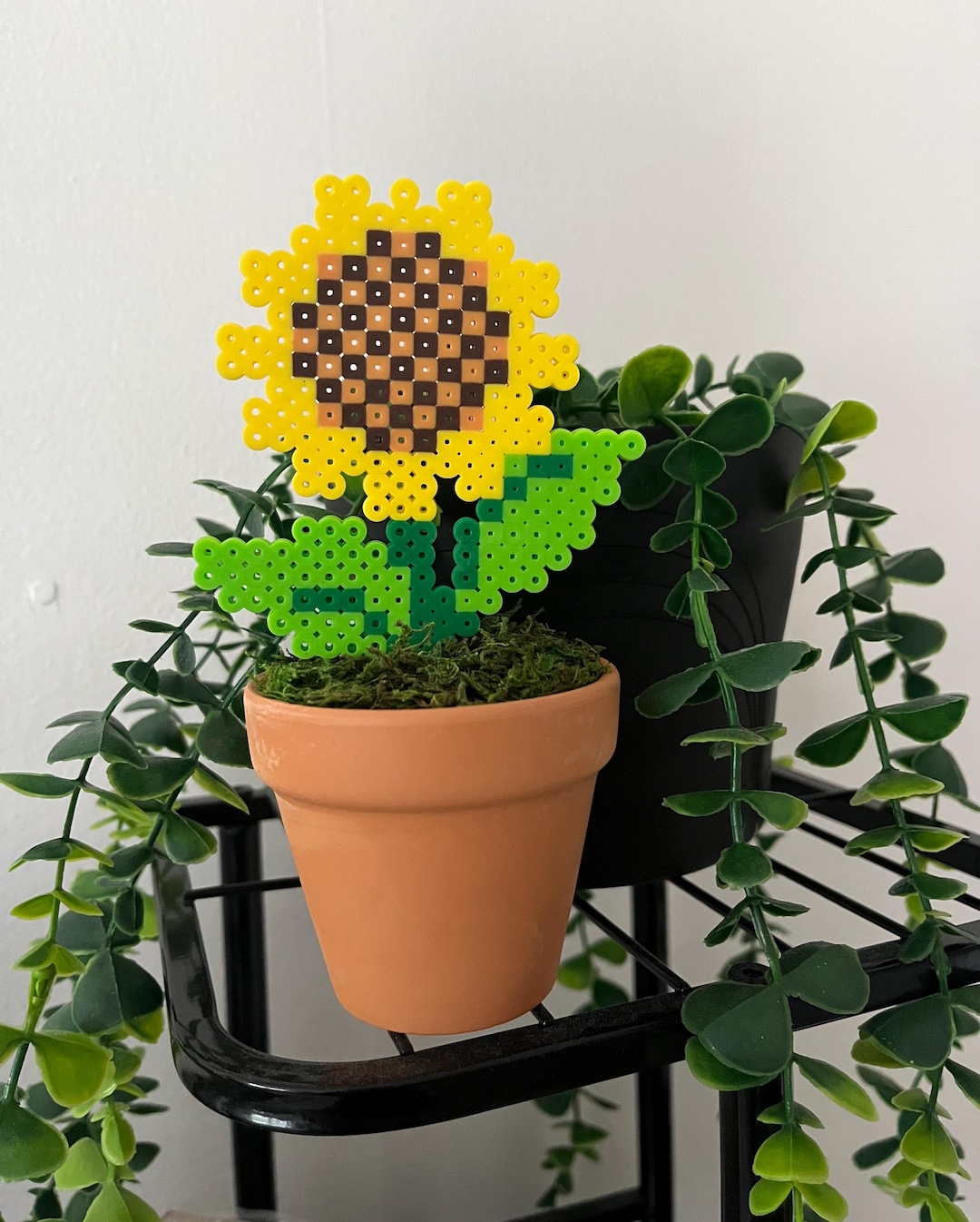 Sunflower Bead Plant, Kandi Plant, Handmade Pixel Perler, House Plants ...