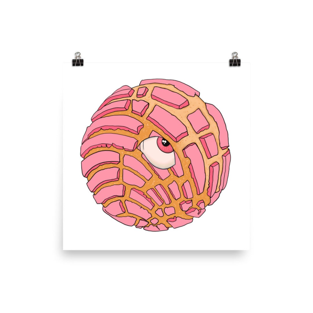 Concha Poster, Pan Dulce Print, Mexican Sweet Bread Art, Evil Eye, Dont ...