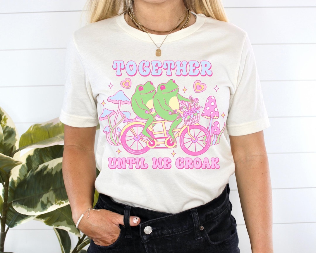 Whimsical Frog Couple Tee, Together Until We Croak Shirt, Romantic ...