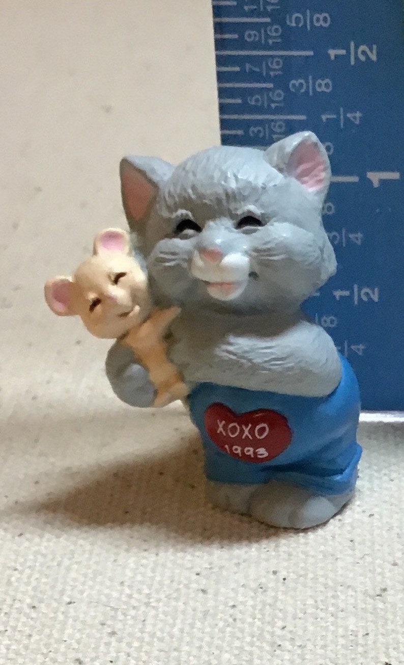 Hallmark Merry Miniature Cat Hugging Mouse - Etsy