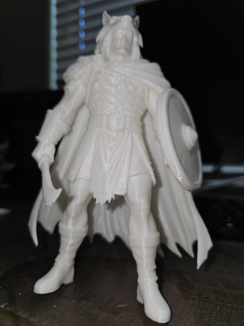 Dacian Wolfblade Warrior – 6” White PLA Miniature | Unpainted Model for ...
