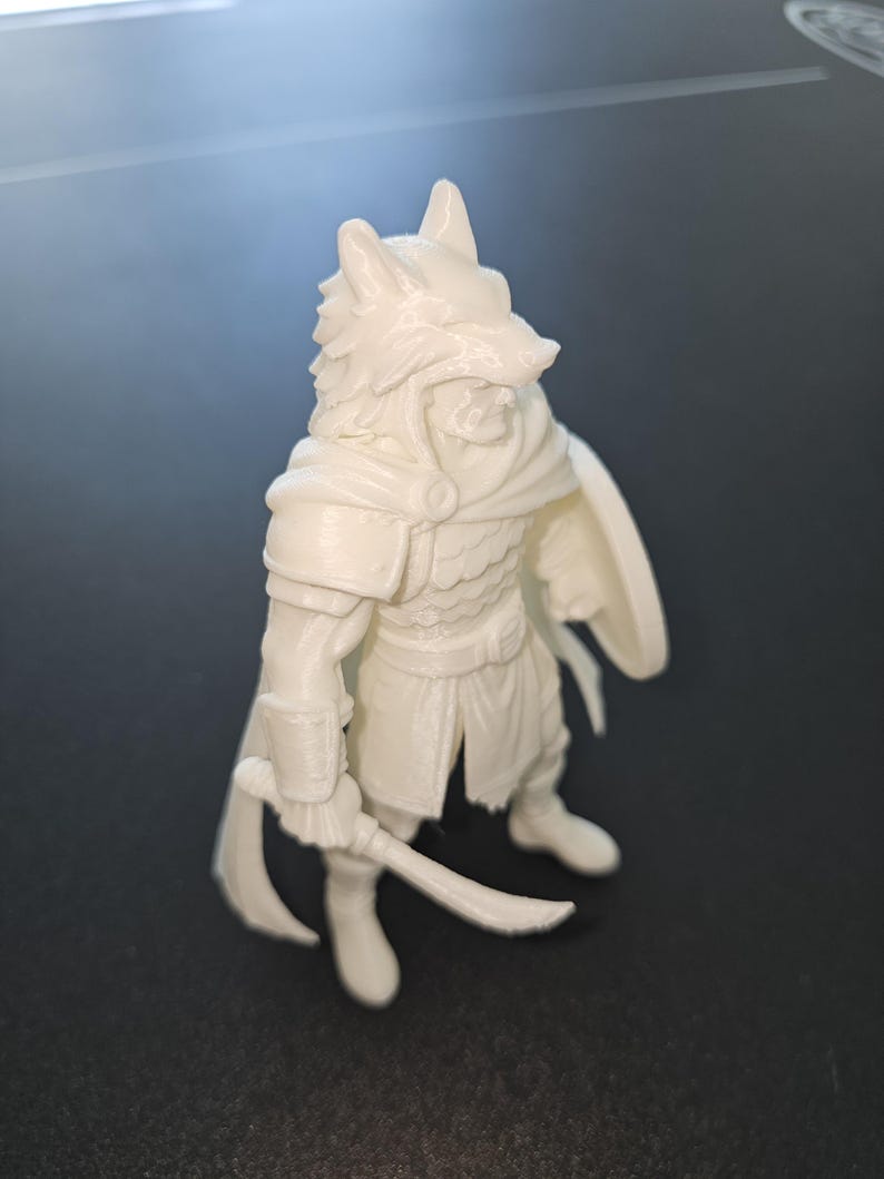 Dacian Wolfblade Warrior – 6” White PLA Miniature | Unpainted Model for ...