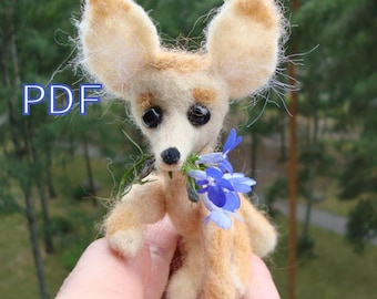Plush Sewing Pattern PDF Fennec Fox Stuffed Animal Furry - Etsy