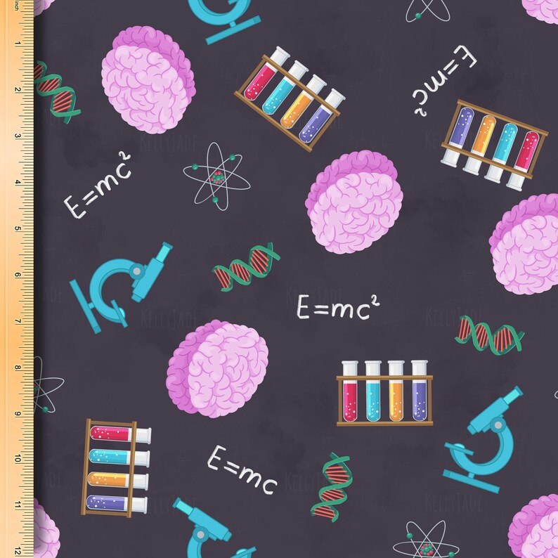 Science Microscope Brain Seamless File Digital Paper 300 DPI PNG ...
