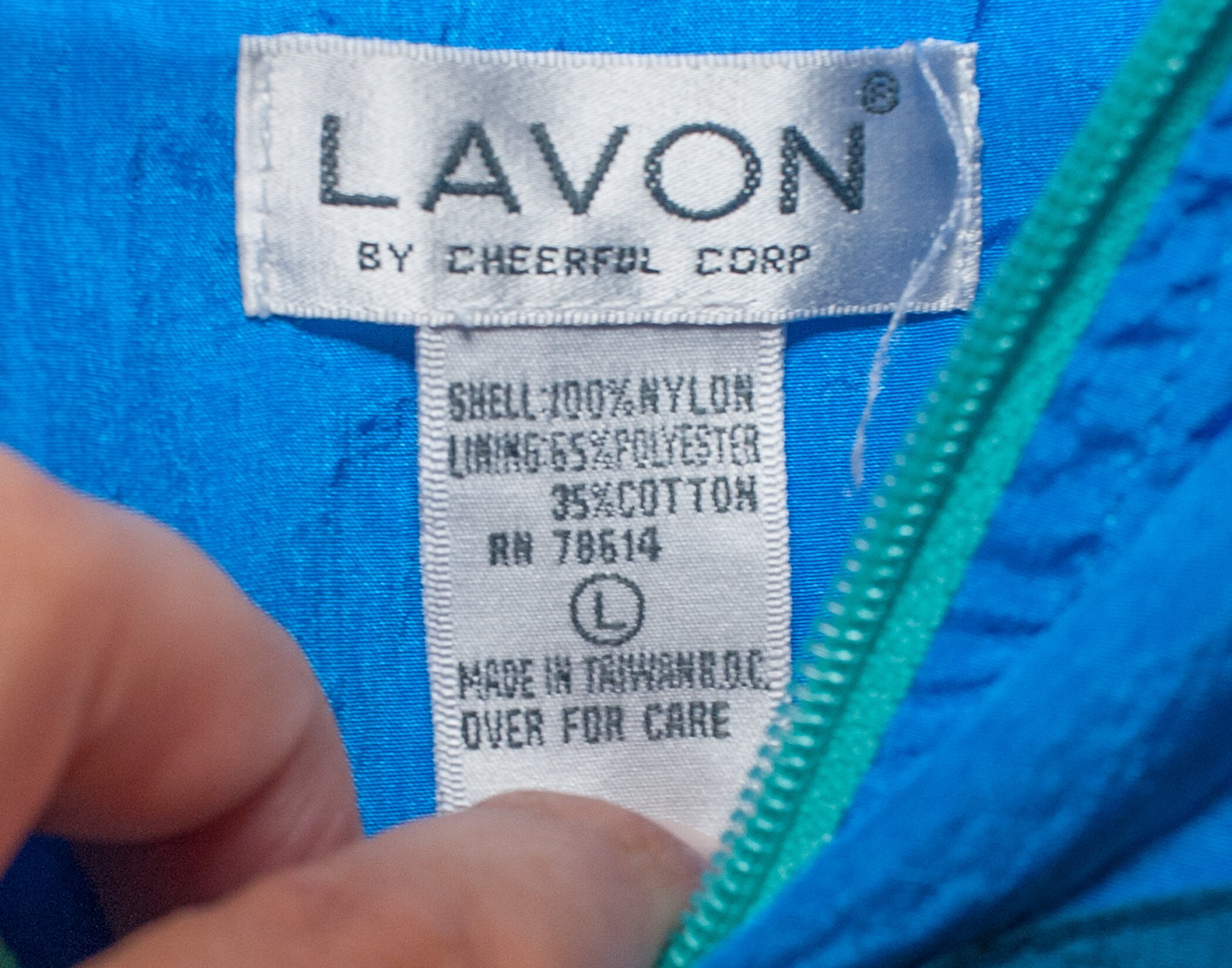 Vtg 90s Lavon Colorblock Windbreaker Jacket Geometric Lightweight Large ...