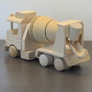 Cement Mixer Truck Car Model Car Construction Site Vehicle Wood Rarely ...