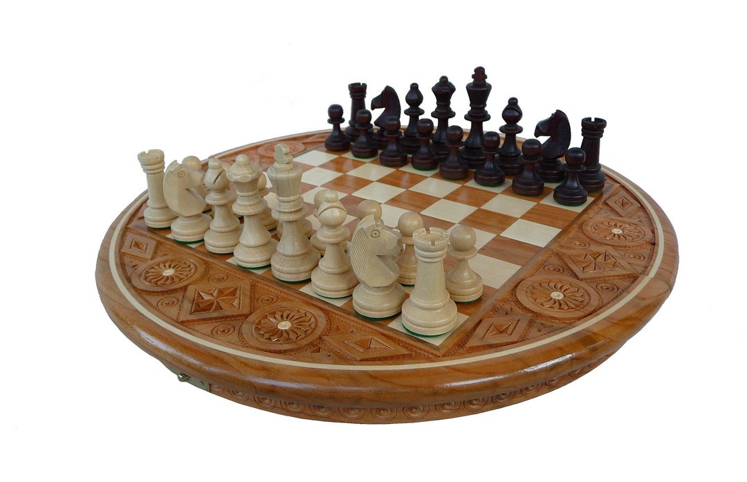 Noble Chess Chess Set Ruby Chess Board Carved Hand Carved NEW Wood - Etsy