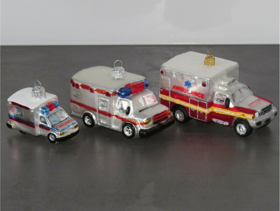 Christmas Tree Decorations Christmas Balls Rescue Service Ambulance RTW ...