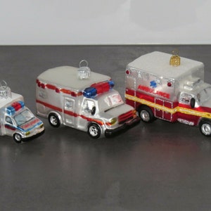 Christmas Tree Decorations Christmas Balls Rescue Service Ambulance RTW ...