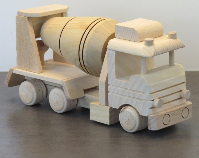 Cement Mixer Truck Car Model Car Construction Site Vehicle Wood Rarely ...