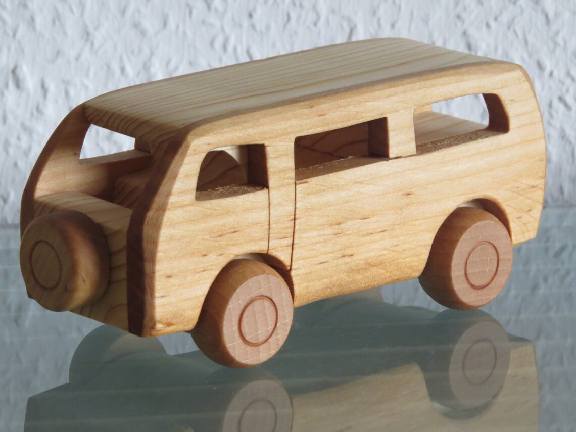 Bus Minibus Wood Car Modellcar Wood Very Rare Handwork - Etsy