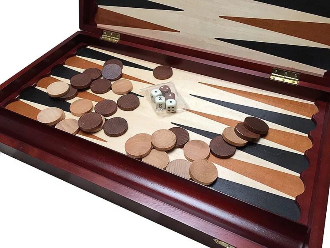Backgammon Tavla Board Game Dice Game Large Wood New SET Deluxe - Etsy
