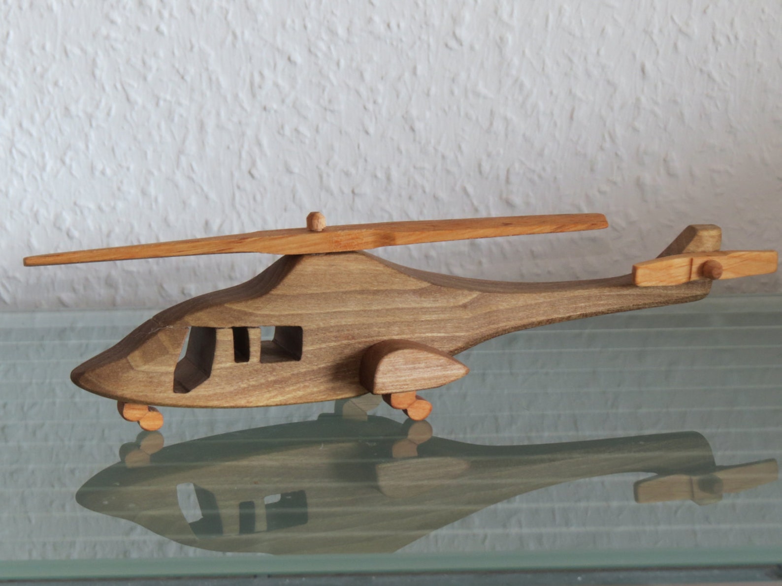 Helicopter HANDMADE Wood Model - Etsy