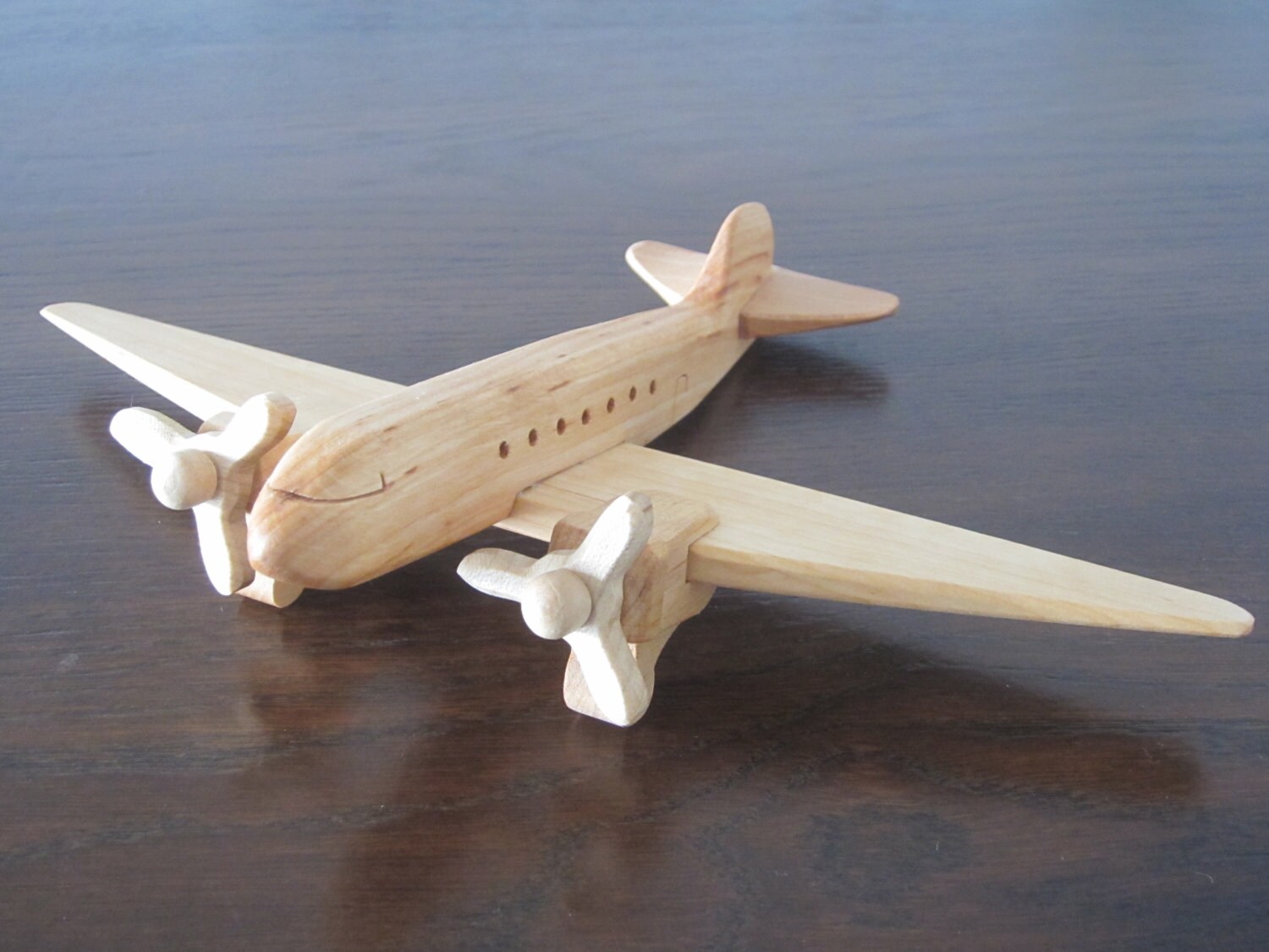 Airplane bomber vintage passenger plane model wood handmade | Etsy