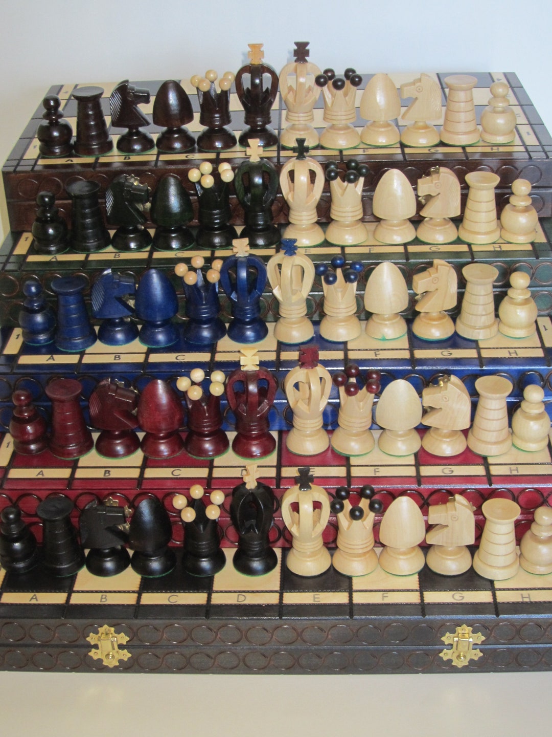 Very Noble Chess Chess Game Royal Chessboard Wood Handmade SET - Etsy