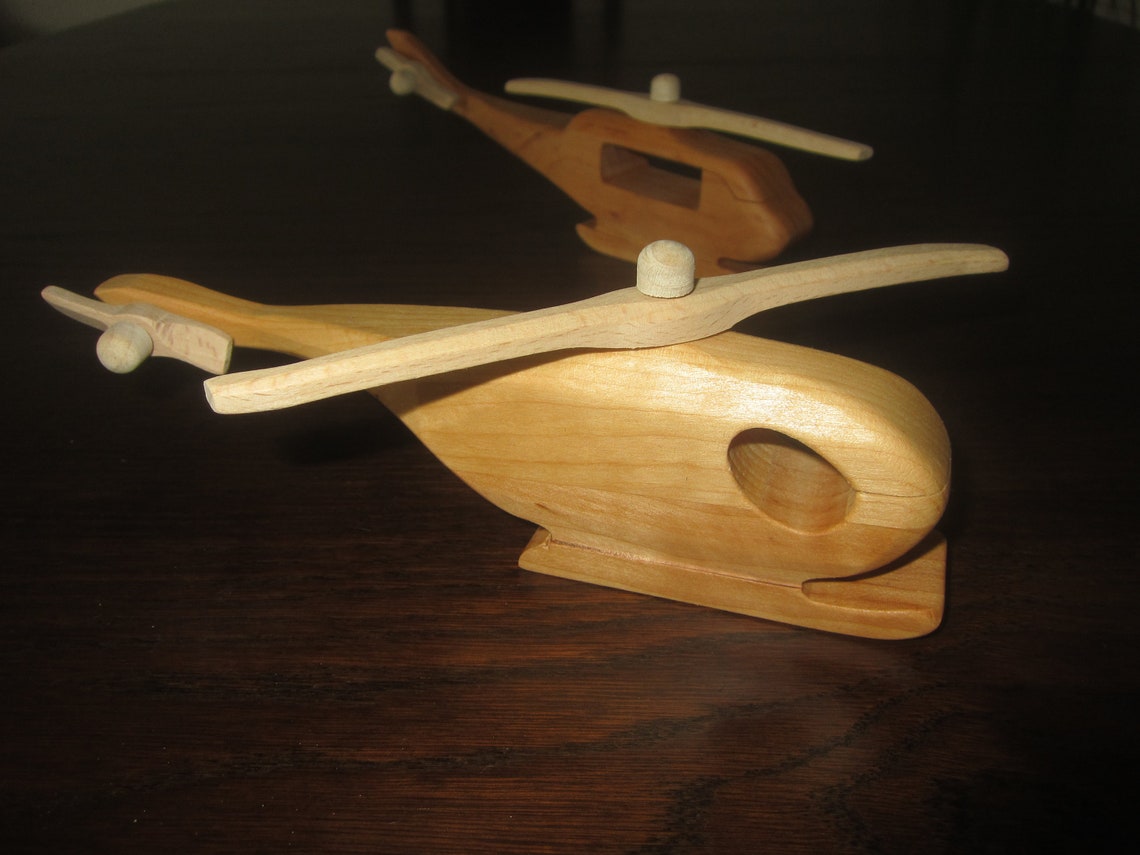 Helicopter HANDMADE Wood - Etsy