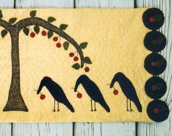 Wool Applique Penny Rug E-pattern Pdf PARADE OF CROWS Digital - Etsy
