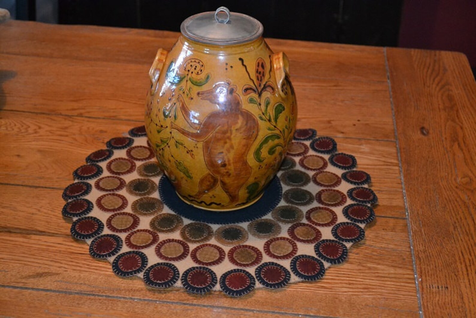 Primitive Wool Penny Rug E-pattern Pennies in the Round Pennies Circle ...