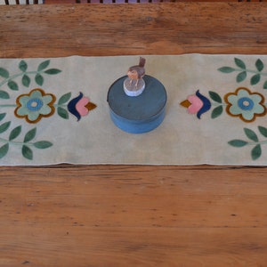 Wool Applique Penny Rug Runner E-pattern Pdf BLEEDING HEARTS Digital ...