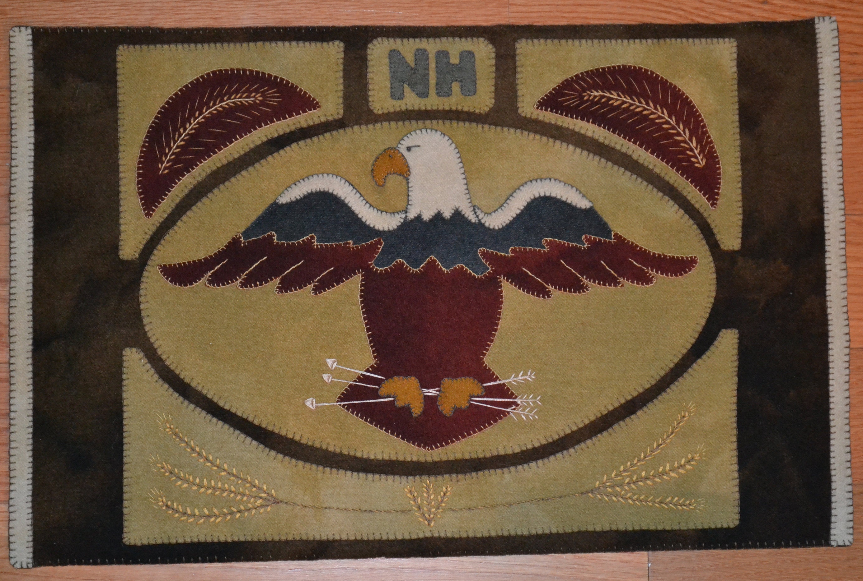 Wool Applique Penny Rug Runner E-pattern Pdf EAGLE NEW - Etsy