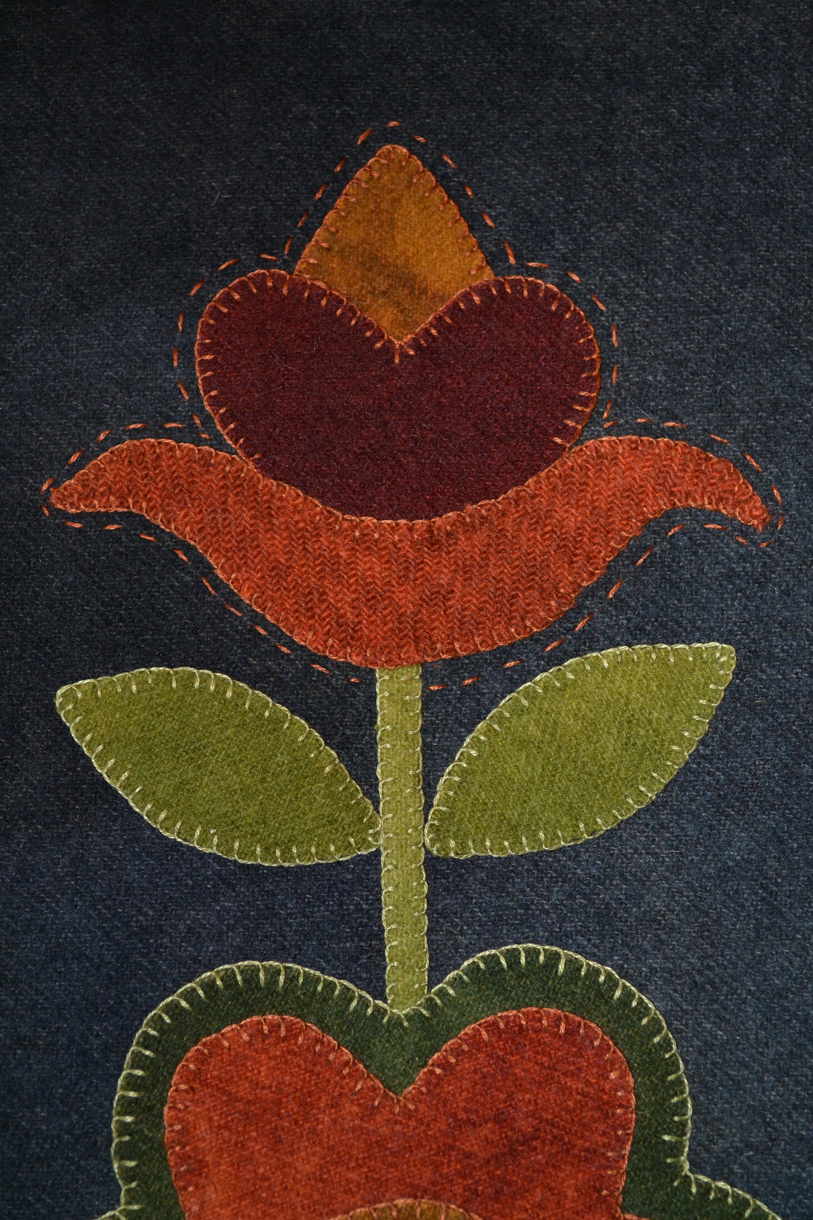 Wool Applique Penny Rug Runner E-pattern Pdf BLEEDING HEARTS Digital ...