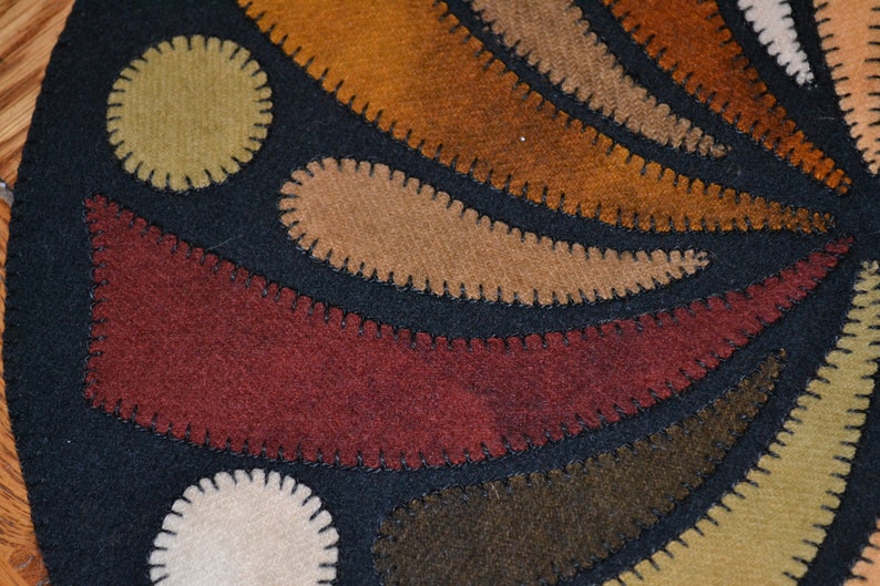 Wool Applique Penny Rug E-pattern Pdf Digital Download | Etsy