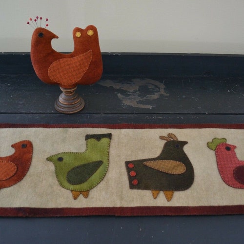 Wool Applique Penny Rug E-pattern Pdf Digital Download - Etsy