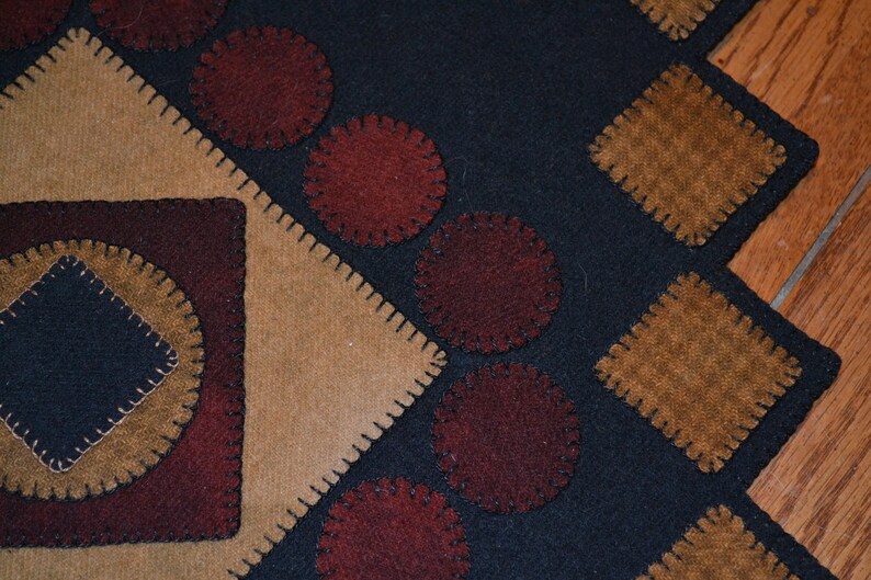 Wool Applique Penny Rug E-pattern Digital Download Pdf - Etsy