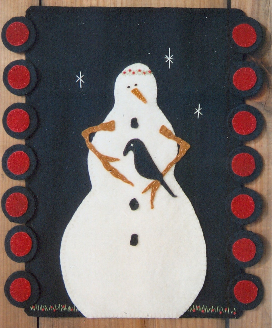 Wool Applique Penny Rug E-pattern Pdf MAKING FRIENDS Digital Download ...