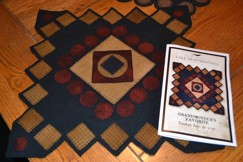 Wool Applique Penny Rug E-pattern Digital Download Pdf - Etsy