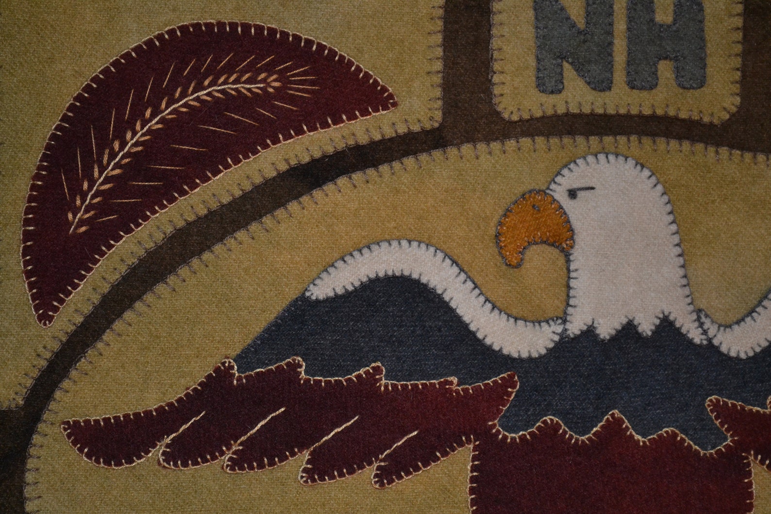 Wool Applique Penny Rug Runner E-pattern Pdf EAGLE NEW HAMPSHIRE ...