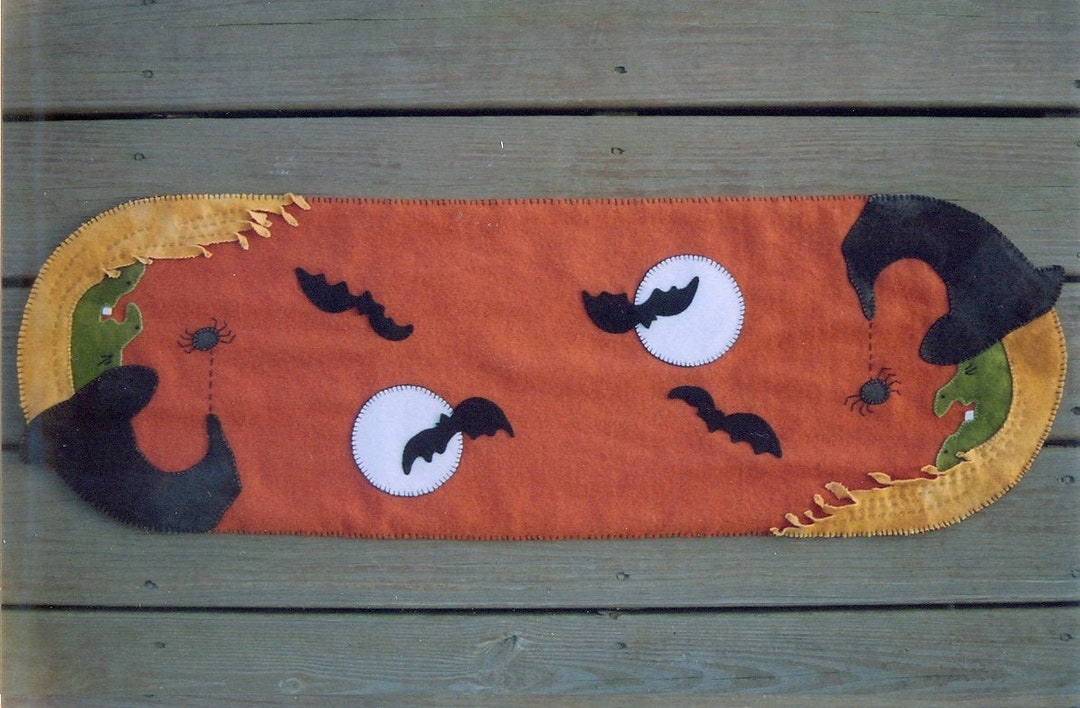 Wool Applique Penny Rug E-pattern Pdf Long Wool Runner THE - Etsy