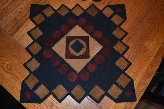 Wool Applique Penny Rug E-pattern Digital Download Pdf | Etsy