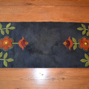 Wool Applique Penny Rug Runner E-pattern Pdf BLEEDING HEARTS Digital ...