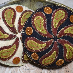 Wool Applique Penny Rug E-pattern Pdf CIRCLES of APPLIQUE FUN! Pin ...