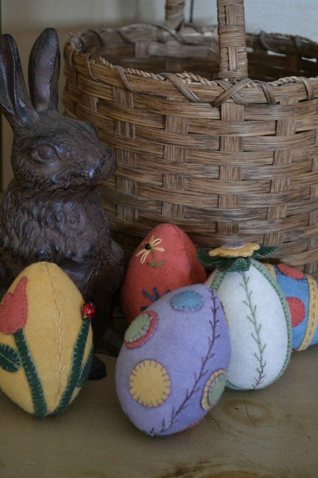 Wool Applique Penny Rug E-pattern Pdf WOOLLY EASTER EGGS - Etsy