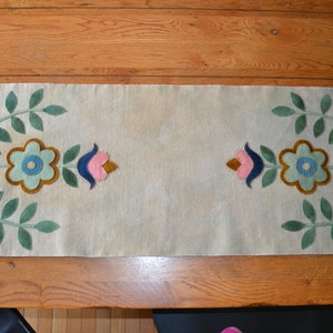 Wool Applique Penny Rug Runner E-pattern Pdf BLEEDING HEARTS Digital ...