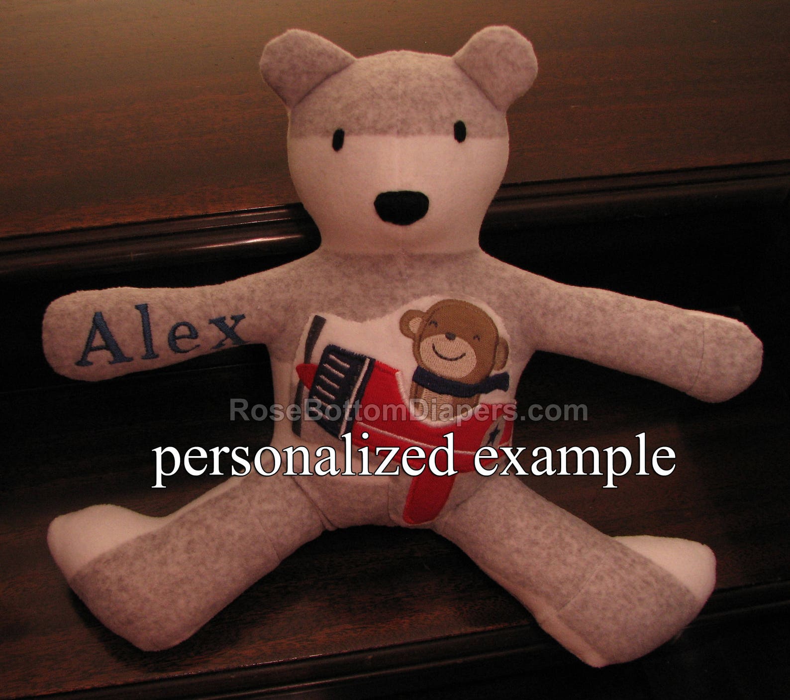 Custom Embroidery, Personalize Name on Memory Bear Made Out of Baby's ...