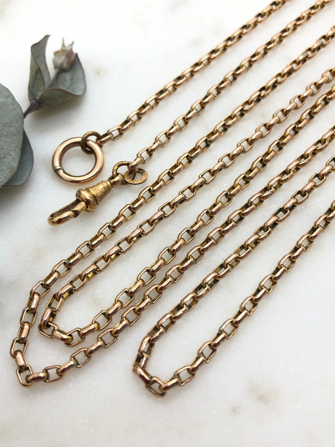 Antique Victorian Rolled Gold Long Guard Muff Chain 54 Inch Chain - Etsy