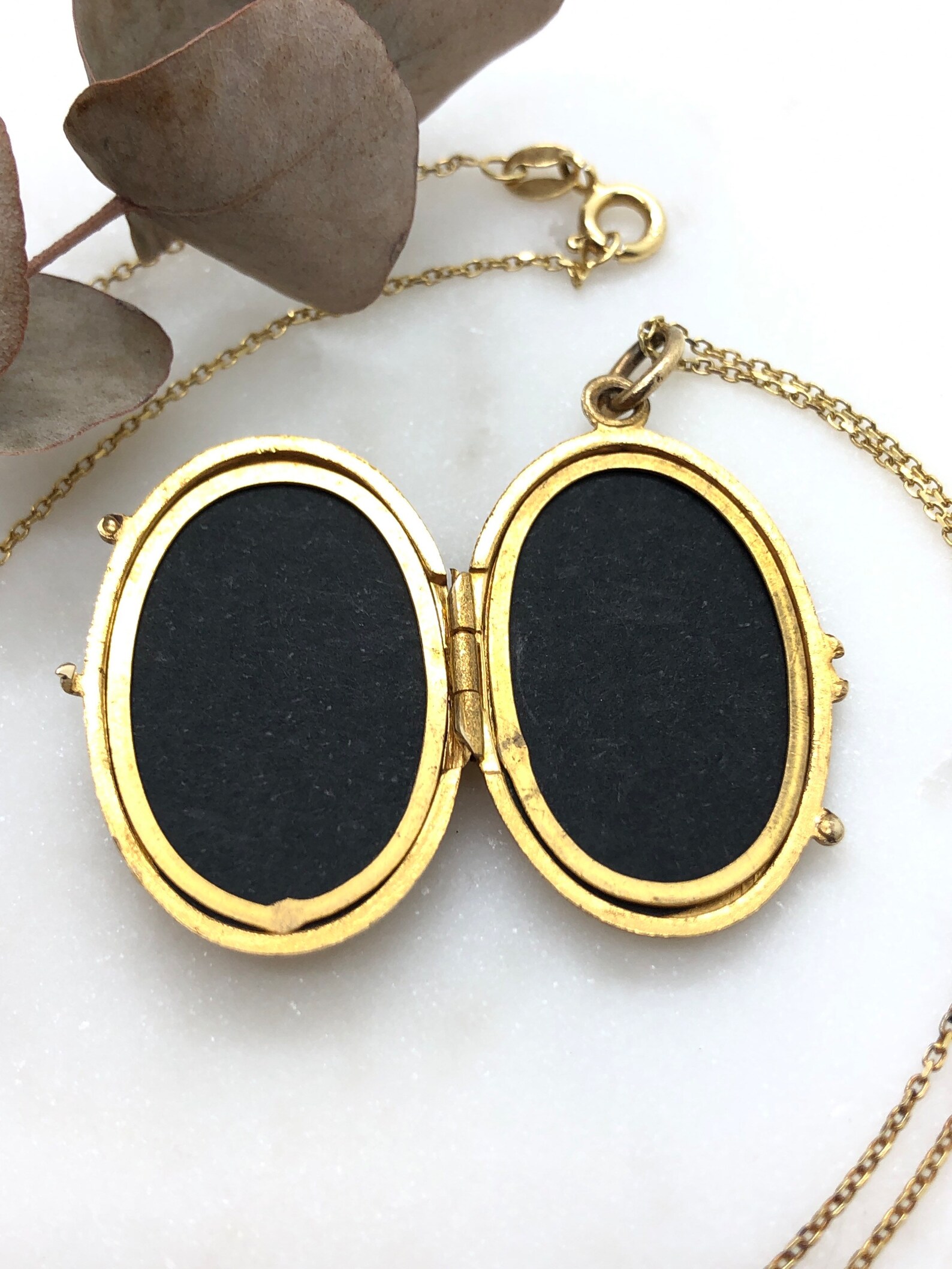 Victorian Pinchbeck Oval Locket Pendant Necklace - Etsy