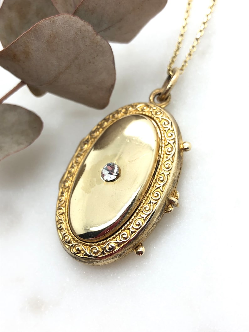 Victorian Pinchbeck Oval Locket Pendant Necklace - Etsy