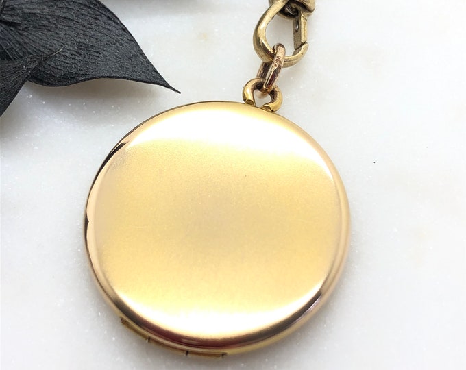 1920’s Art Deco Gold Filled Round Locket Pendant by RBM ATRICE - Etsy