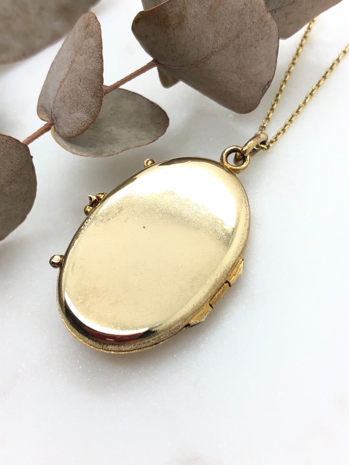 Victorian Pinchbeck Oval Locket Pendant Necklace - Etsy